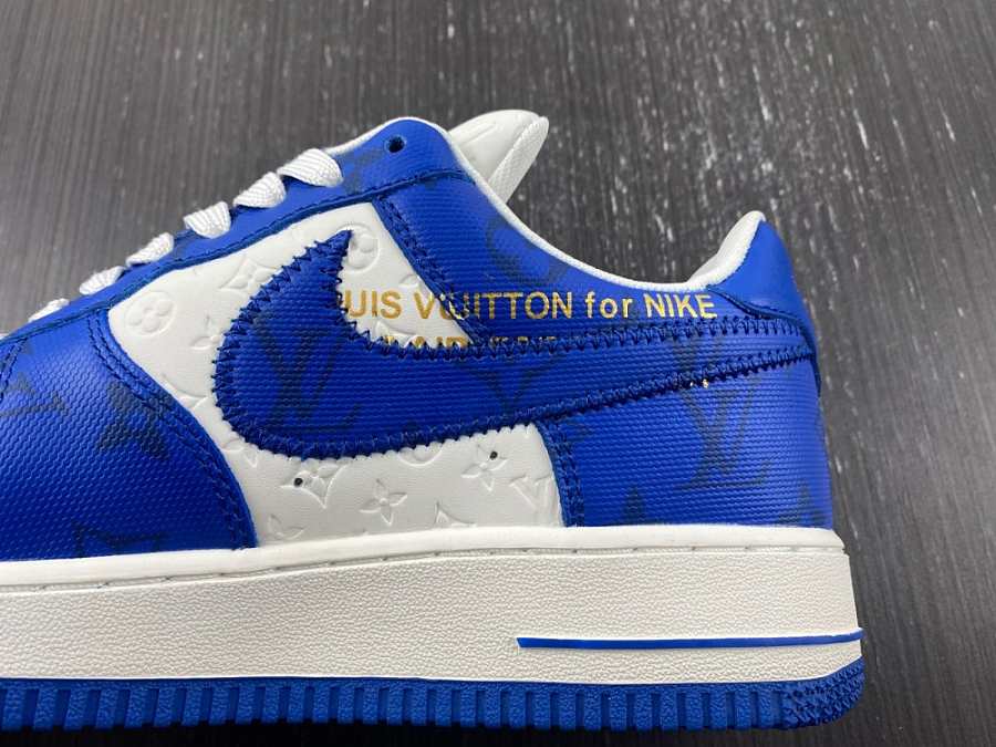 Louis Vuitton Nike Air Force 1 Low By Virgil Abloh Blue - 1A9VAO - KICKHUB